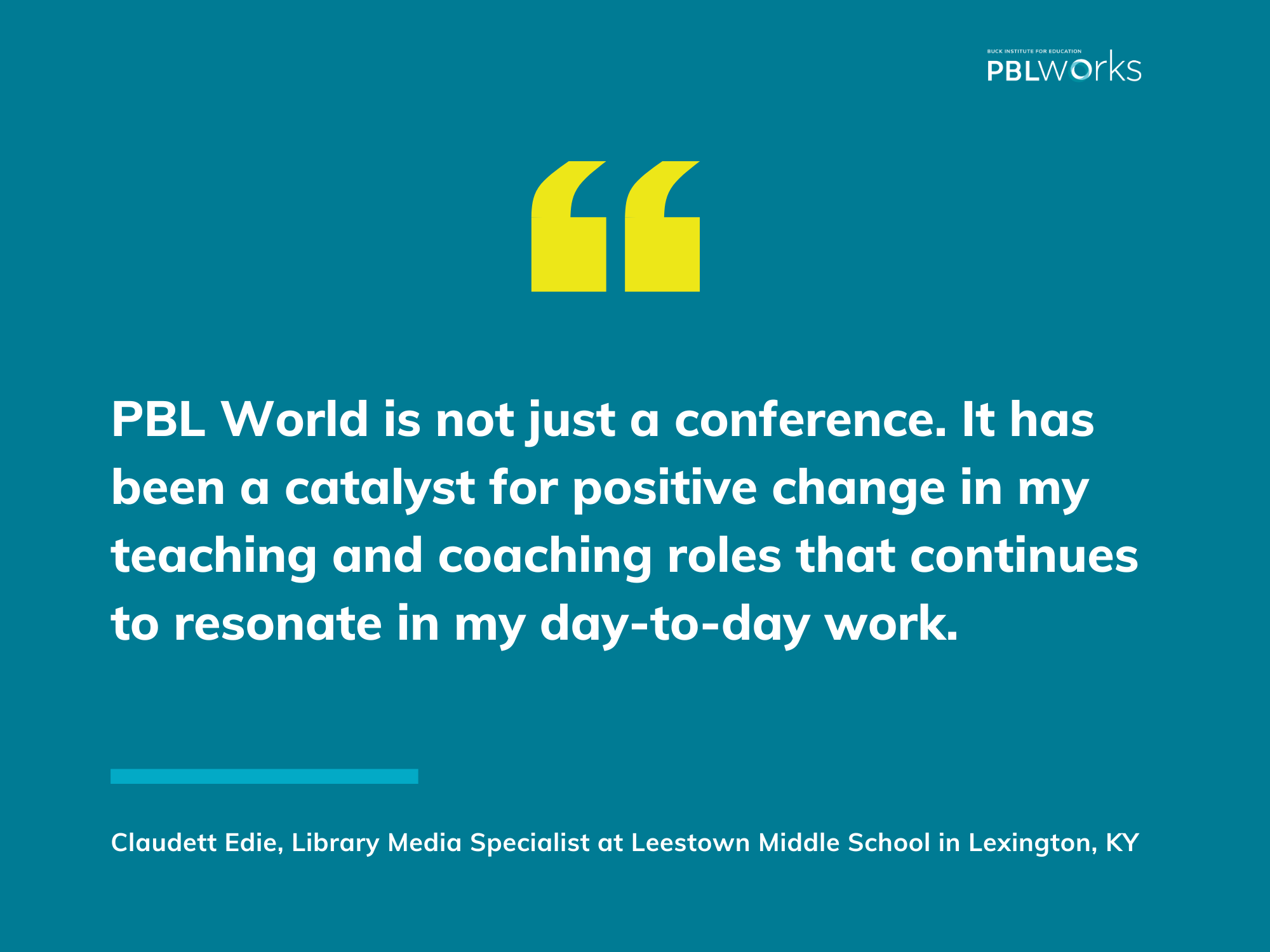 My PBL World Experience: Meet Claudett Edie, Library Media Specialist ...